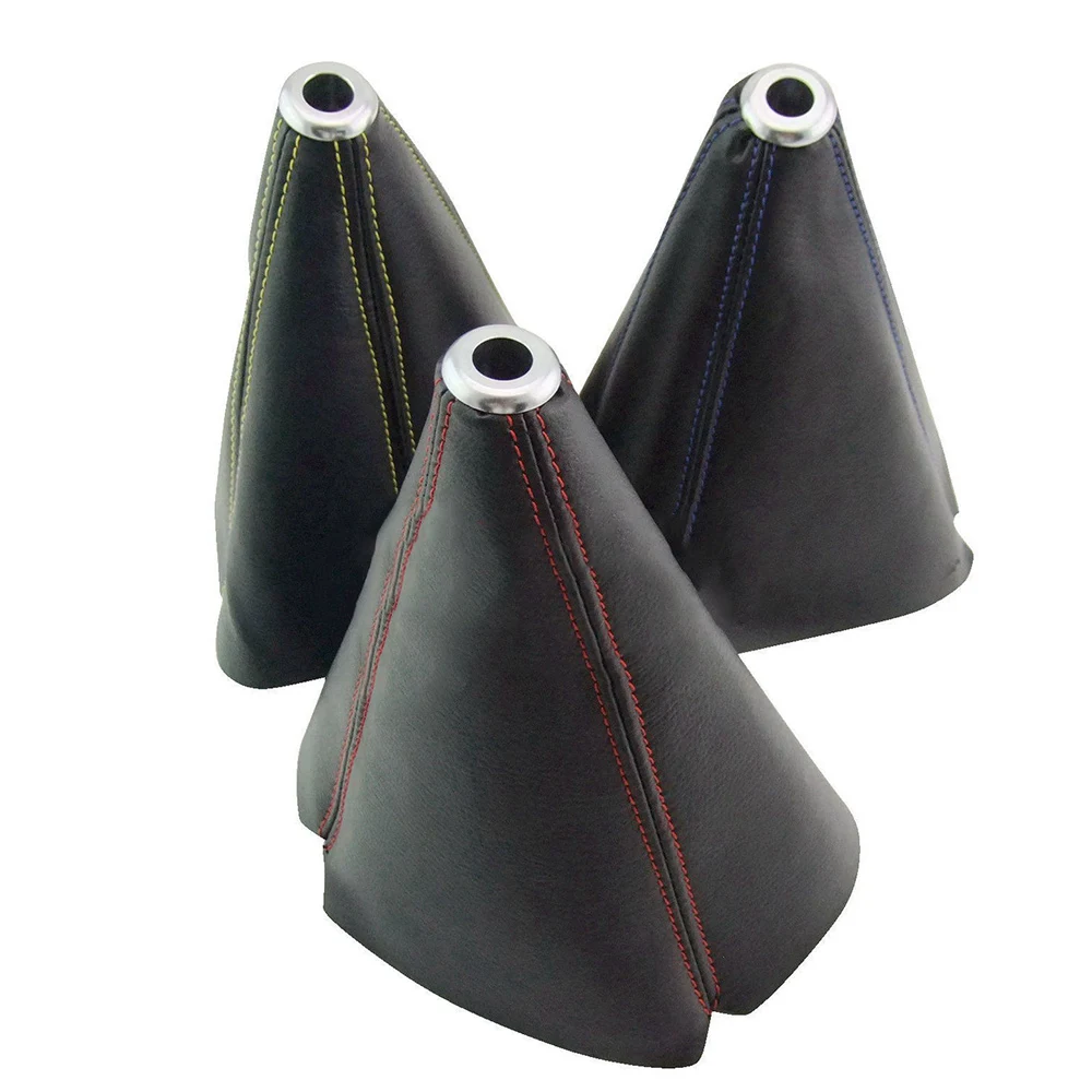 25mm Universal PU Leather Car Gear Shift Collars Carbon Fiber Auto Car ...