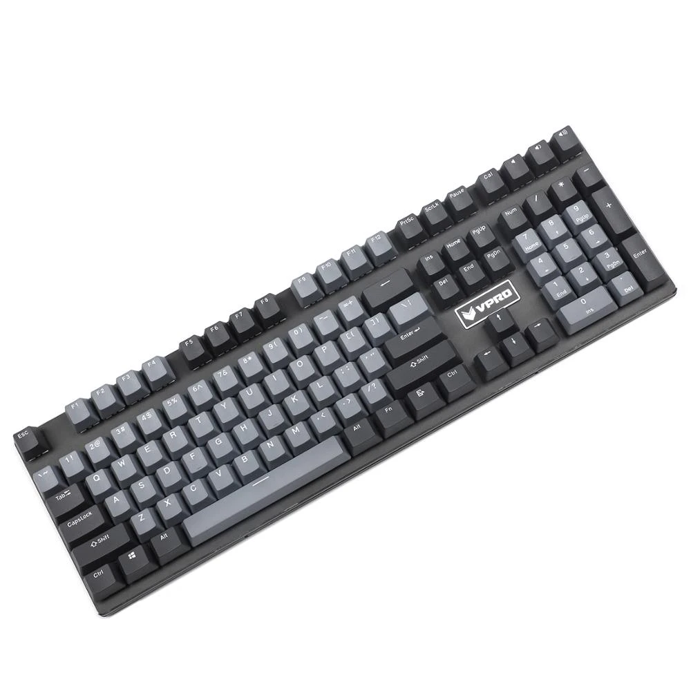 Ymdk 108 Pbt Double Shot Dolch Gray White Non Shine Through Oem Profile For Mx Mechanical ...