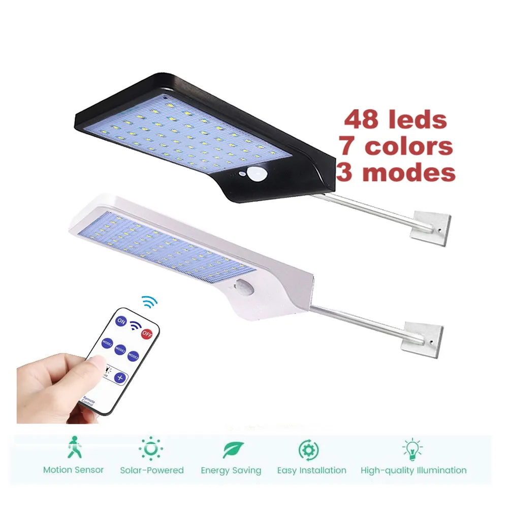 48 Светодиодный светильник на солнечной батарее светильник для заземления садовый светильник