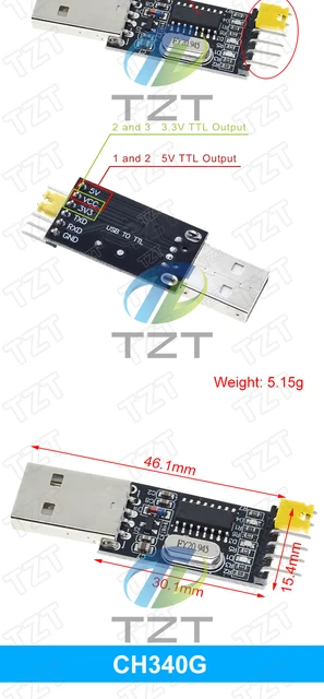 Lifepo4 280 Ah PL2303 CP2102 CH340G USB A TTL Placa USB A Módulo Serial ...