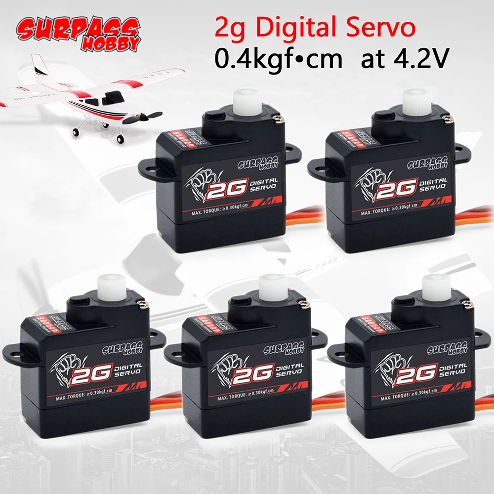 Surpass avião digital servomotor 5 familiar, mini engrenagem de ...