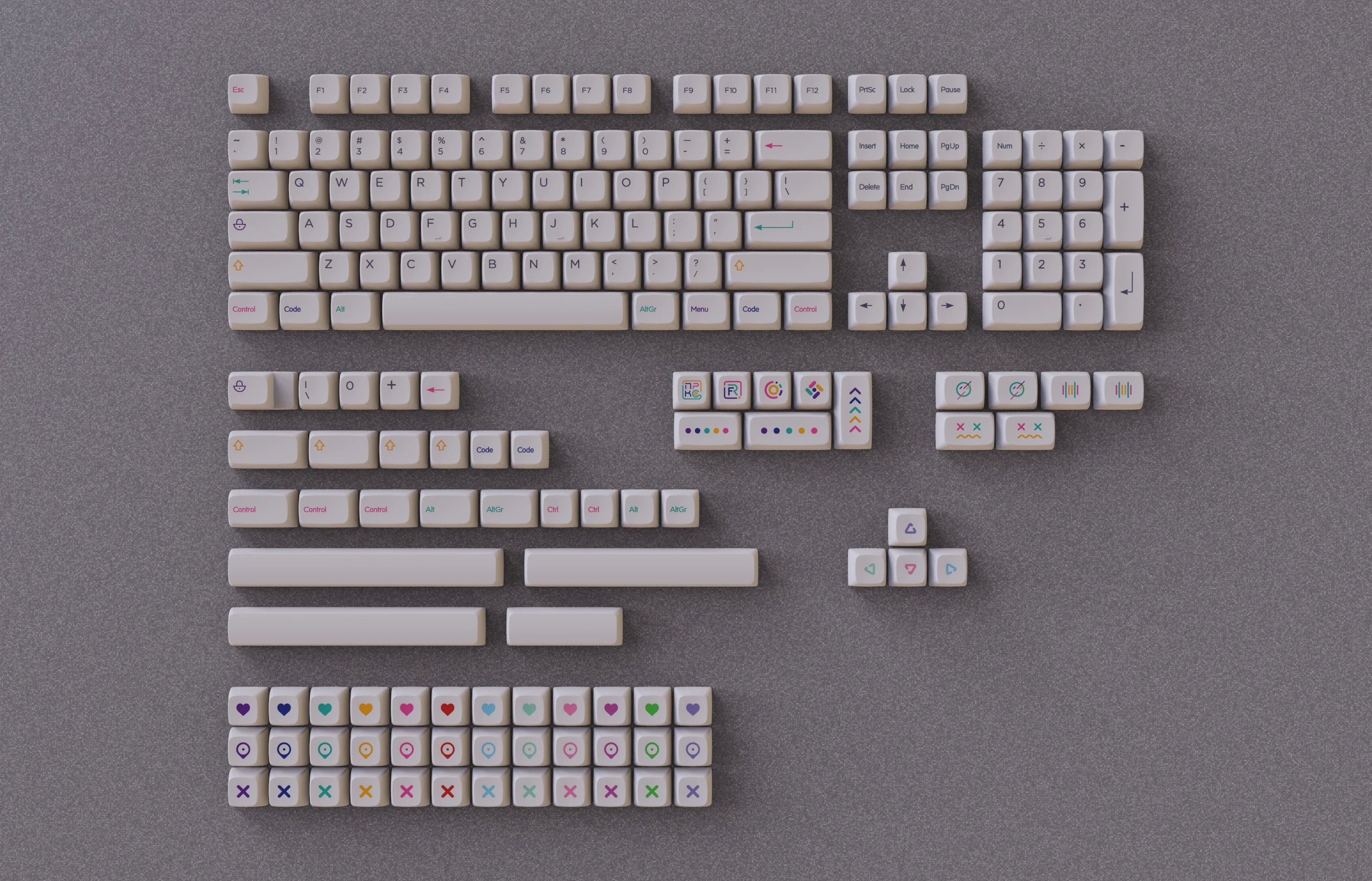 Computers & Accessories PBT Keycap Set Side Printed 104 Keys OEM ...