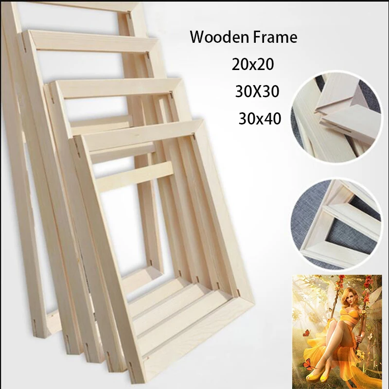 40x60cm holzrahmen für leinwand ölgemälde durch zahlen diy rahmen für foto innen rahmen für wand ...