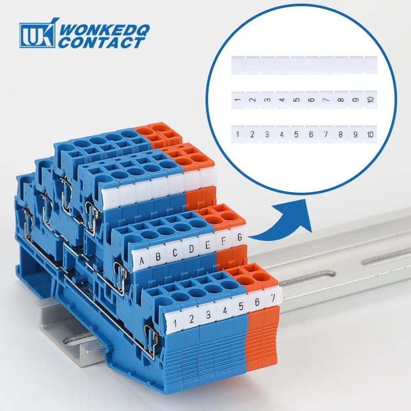 10Pcs ZBFM5 Label For Multi Level PTTB/STTB 2.5 PT/ST 2.5 3L DIN Rail ...
