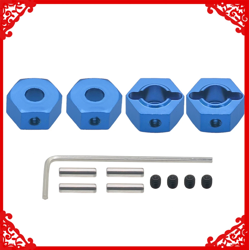 4 Pcs/set Alloy 12mm Wheel Hex Hub Adapter For 1/10 Arrma 3s&mega550 Vorteks Senton Granite Big ...