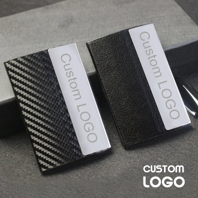 High-Quality-Business-Card-Holder-Engrave-LOGO-Name-ID-Card-Case ...