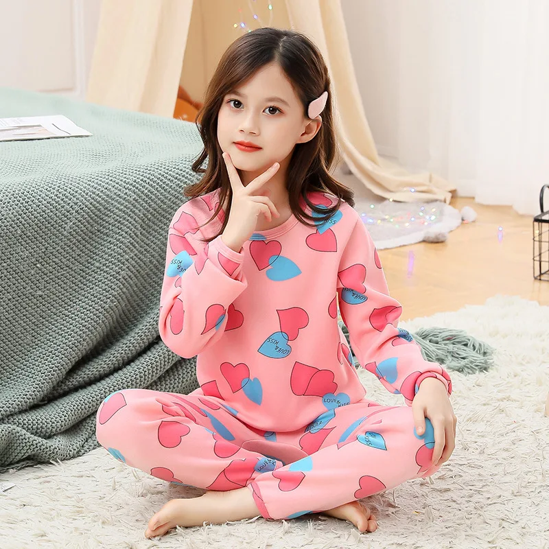 Teenager-Girls-Pajamas-Winter-Children-s-Clothing-Thicken-Long-Sleeve ...