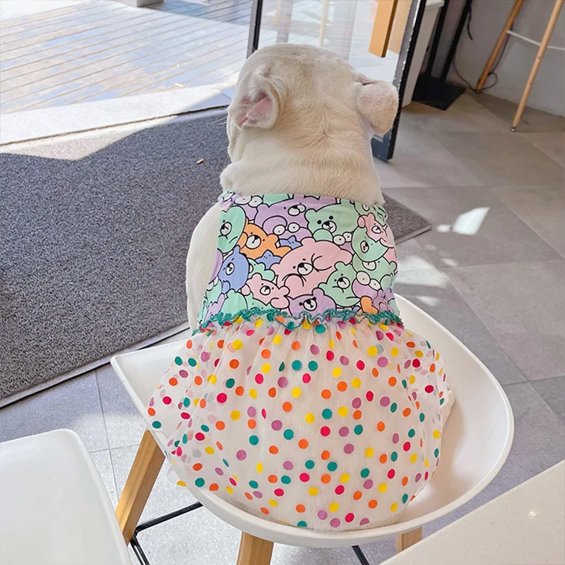 Pet Clothes Fat Dog Dress For Dogs Skirt Summer French Bulldog Dog ...