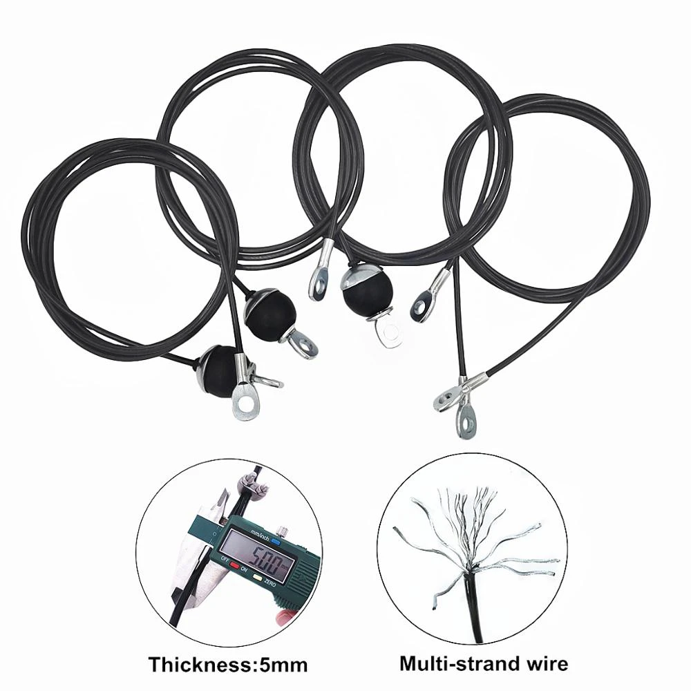 1.4m-5m Gym Cable Wire Rope Heavy Duty Steel Replacement Parts For Home ...