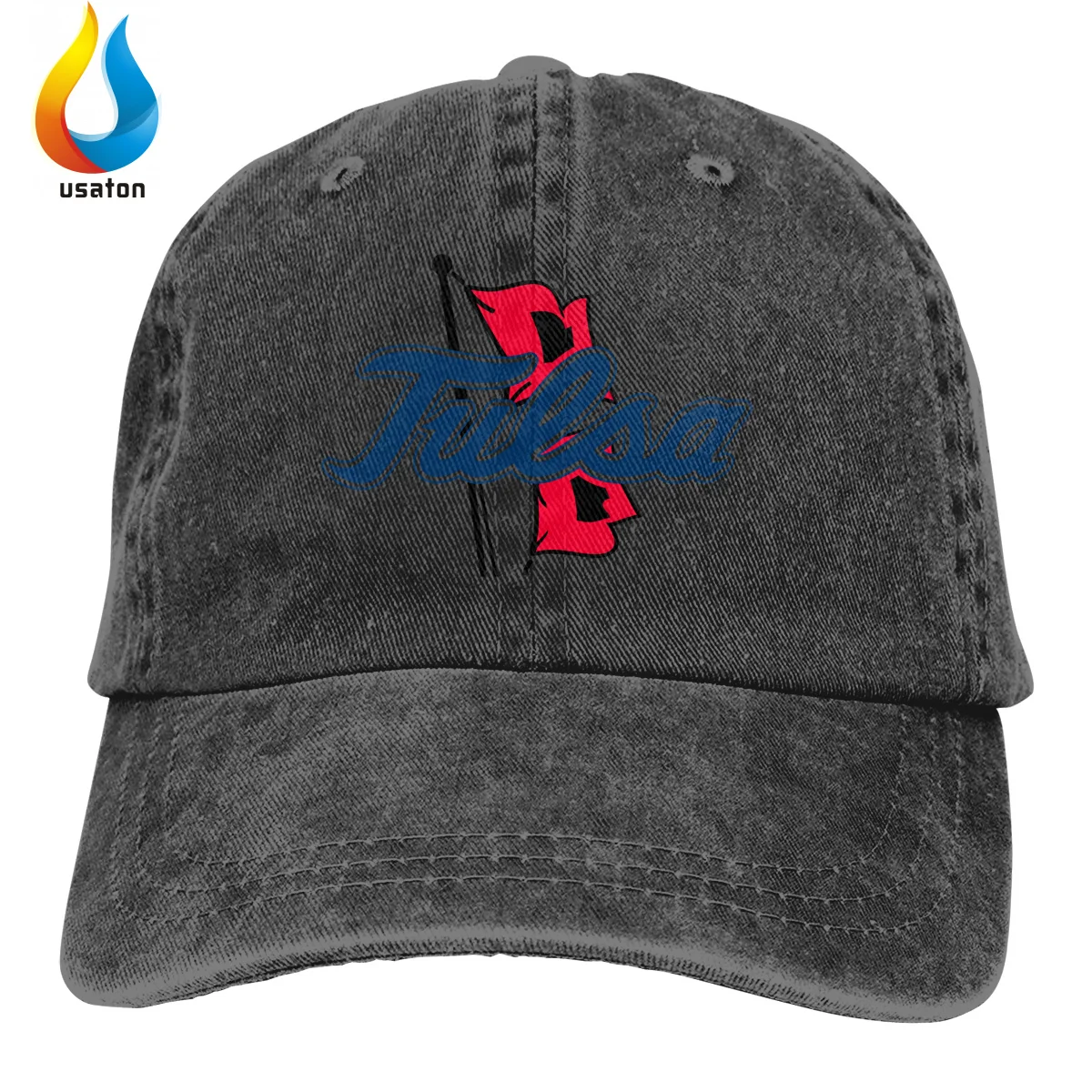 University Fashion Baseball Cap Print 3D Tulsa Logo Hats Men Women ...