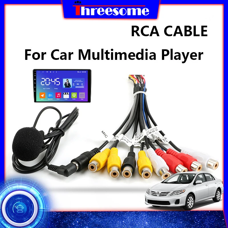 Universal Car Stereo Radio RCA Output Wire Aux in Adapter Cable with ...