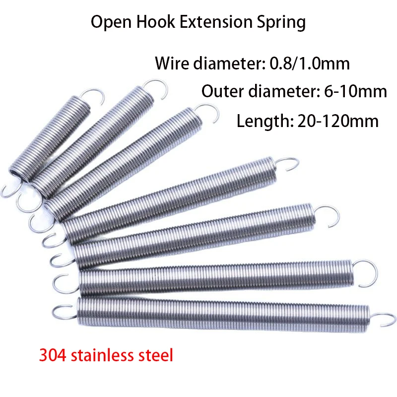 S-Hook-304-Stainless-Steel-Tension-Spring-Extension-Coil-Spring ...