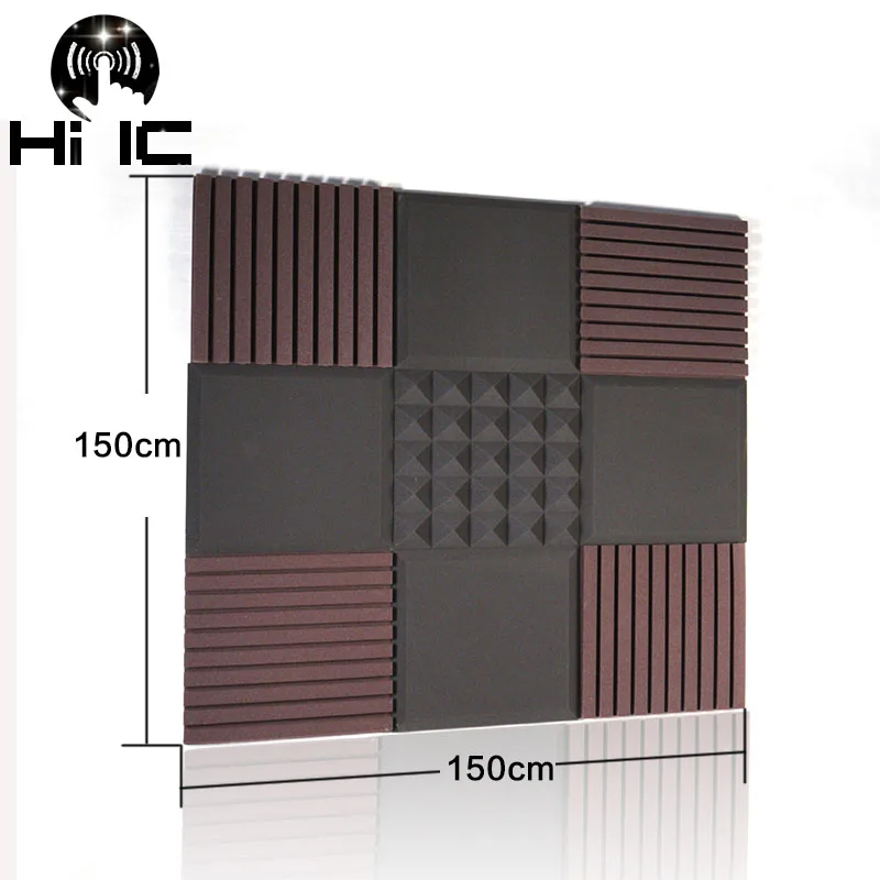 High Quality 50x50cm Panel Soundproofing Wall Stickers Sponge Foam ...