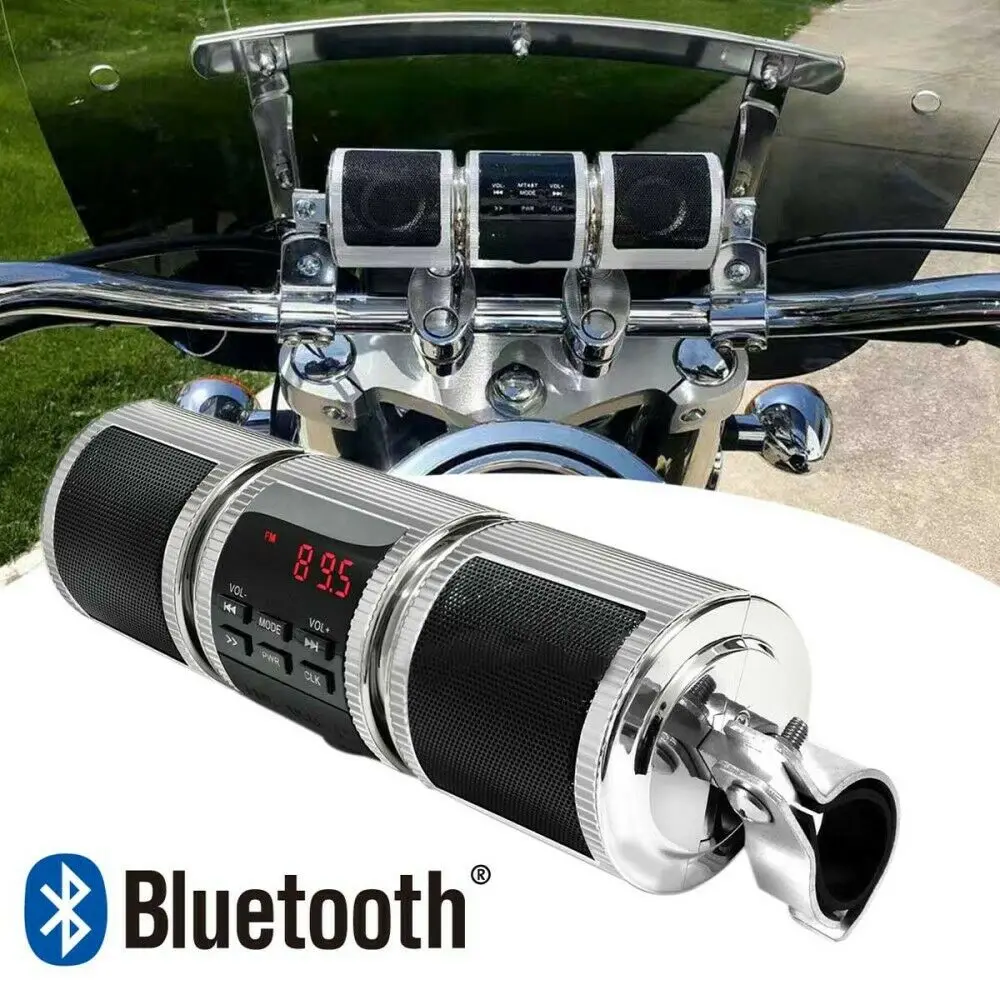 Waterproof-Bluetooth-Motorcycle-Stereo-Speakers-Portable-Adjustable-LED ...