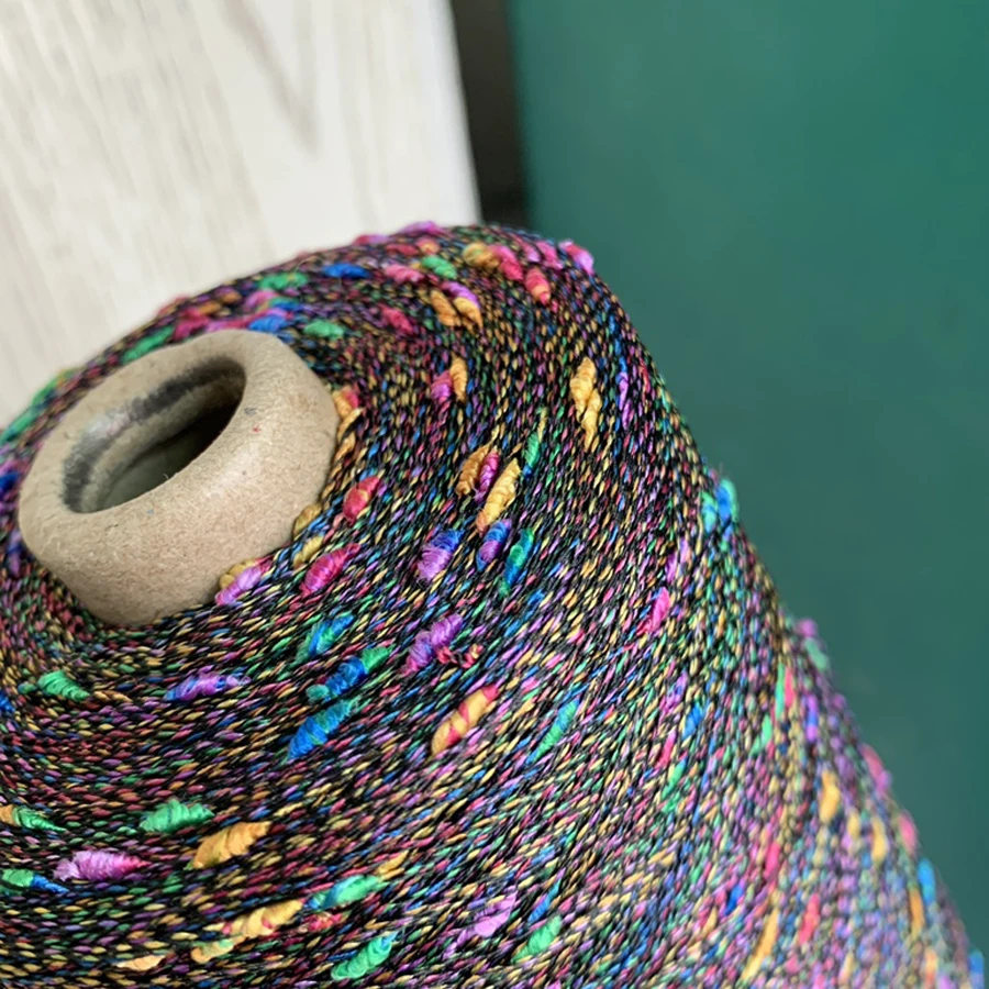 New 500g Very Beautiful Colorful Rainbow Space Dye Fancy Slub Yarn DIY ...