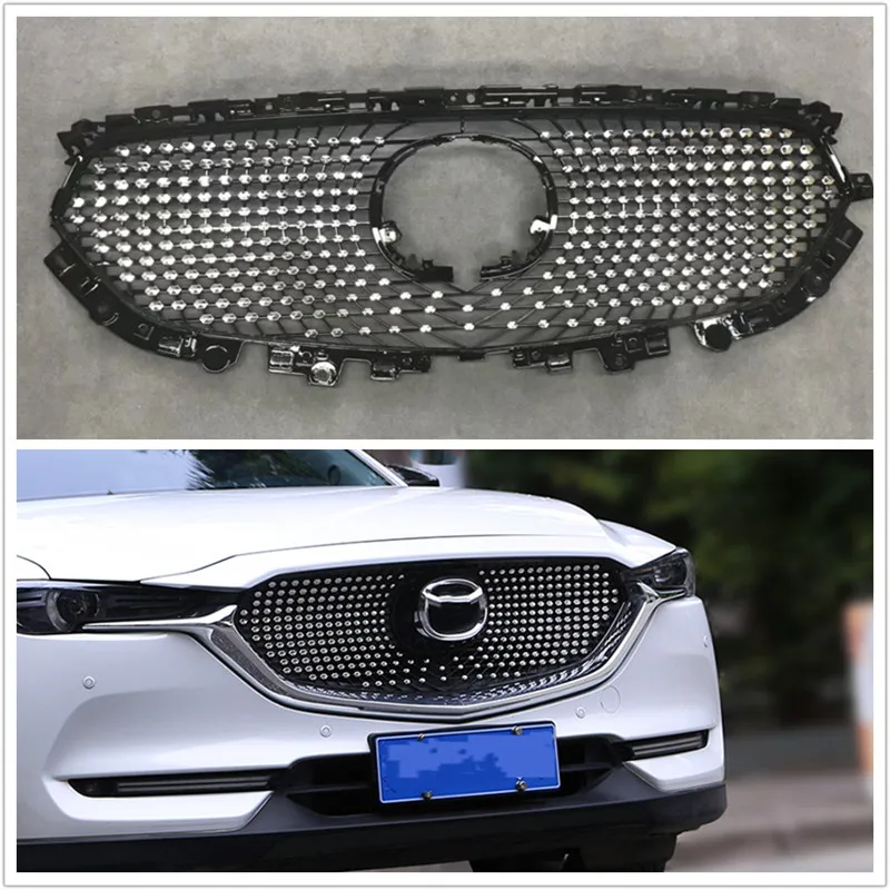 FRONT RACING GRILLE MESH BUMPER MASK COVER GRILLS FOR MAZDA CX-5 CX5 ...