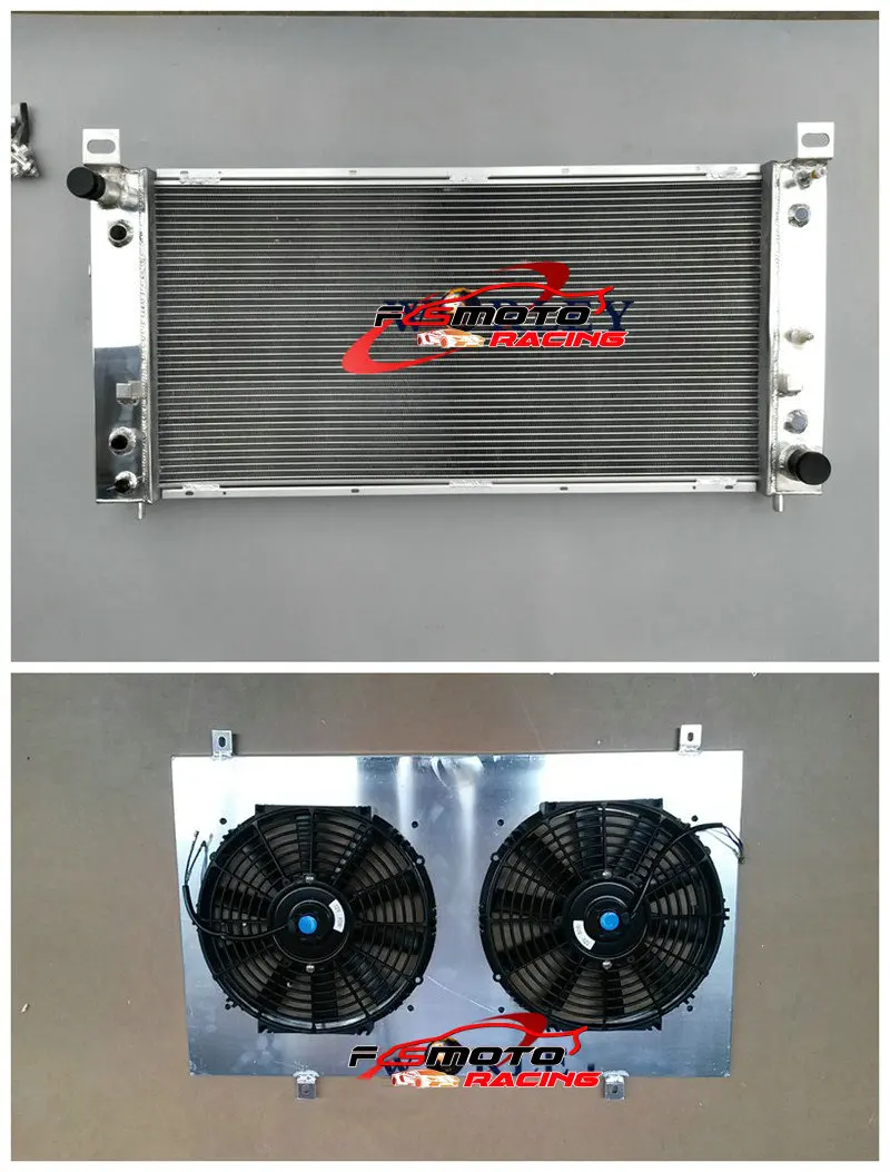 Aluminum Radiator + Shroud + Fan Cooling For 2003-2009 Hummer H2 ...