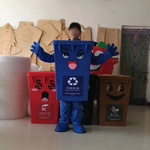 Recycle-Trash-Can-Mascot-Costume-Waste-Ash-Bin-Garbage-Can-Anime ...