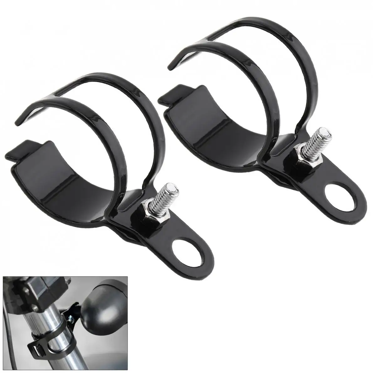 2pcs 27-36 mm Motorcycle Mount Turn Signal Bracket Flasher Bracket ...