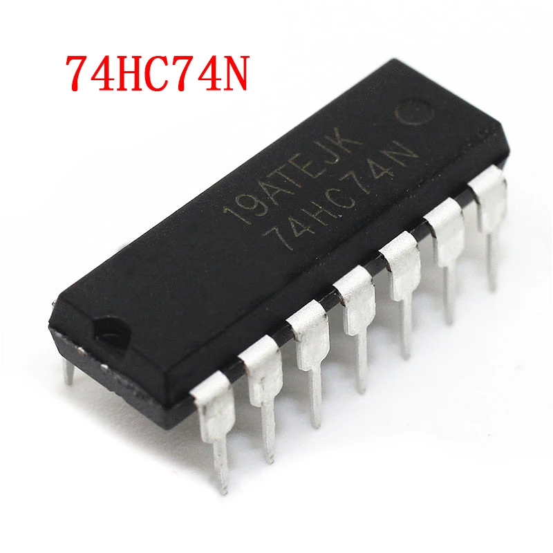 10pcs/lot 74HC74N 7474 74HC74 Dual D-Type Flip-Flop with Set and Reset ...