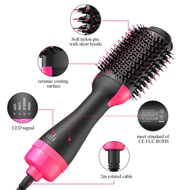 Brosse soufflante rotative 4 en 1 automatique Sèche-cheveux ...