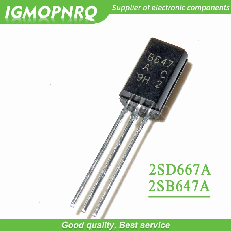 100PCS 2SD667AC 50PCS + 2SB647AC 50PCS TO 92L 2SD667 2SB647 D667AC ...
