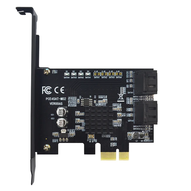 Marvell 88SE9215 chip SATA III 4 ports PCI-Express controller card ...