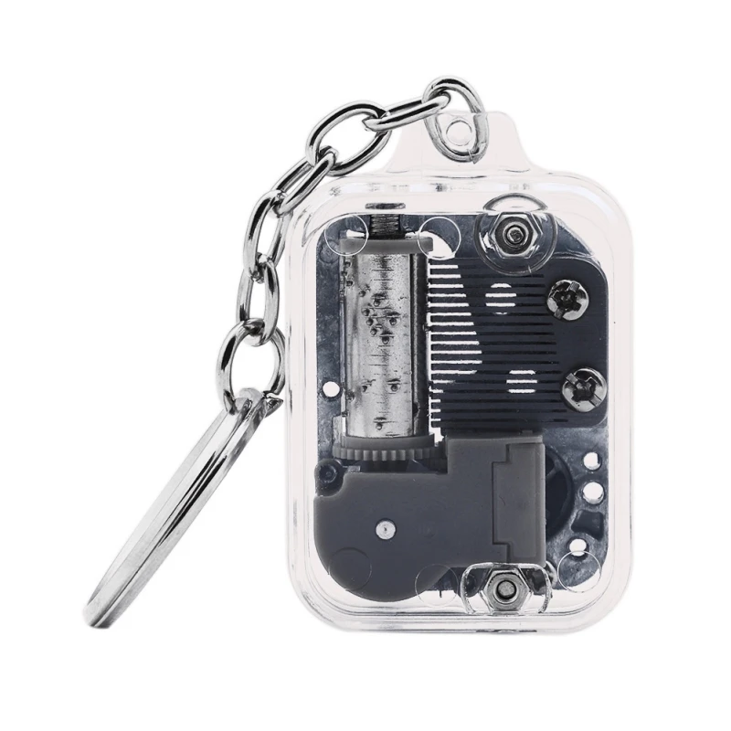 New 1PC Acrylic Music Box With Keychain Unique Small Music Box Portable ...