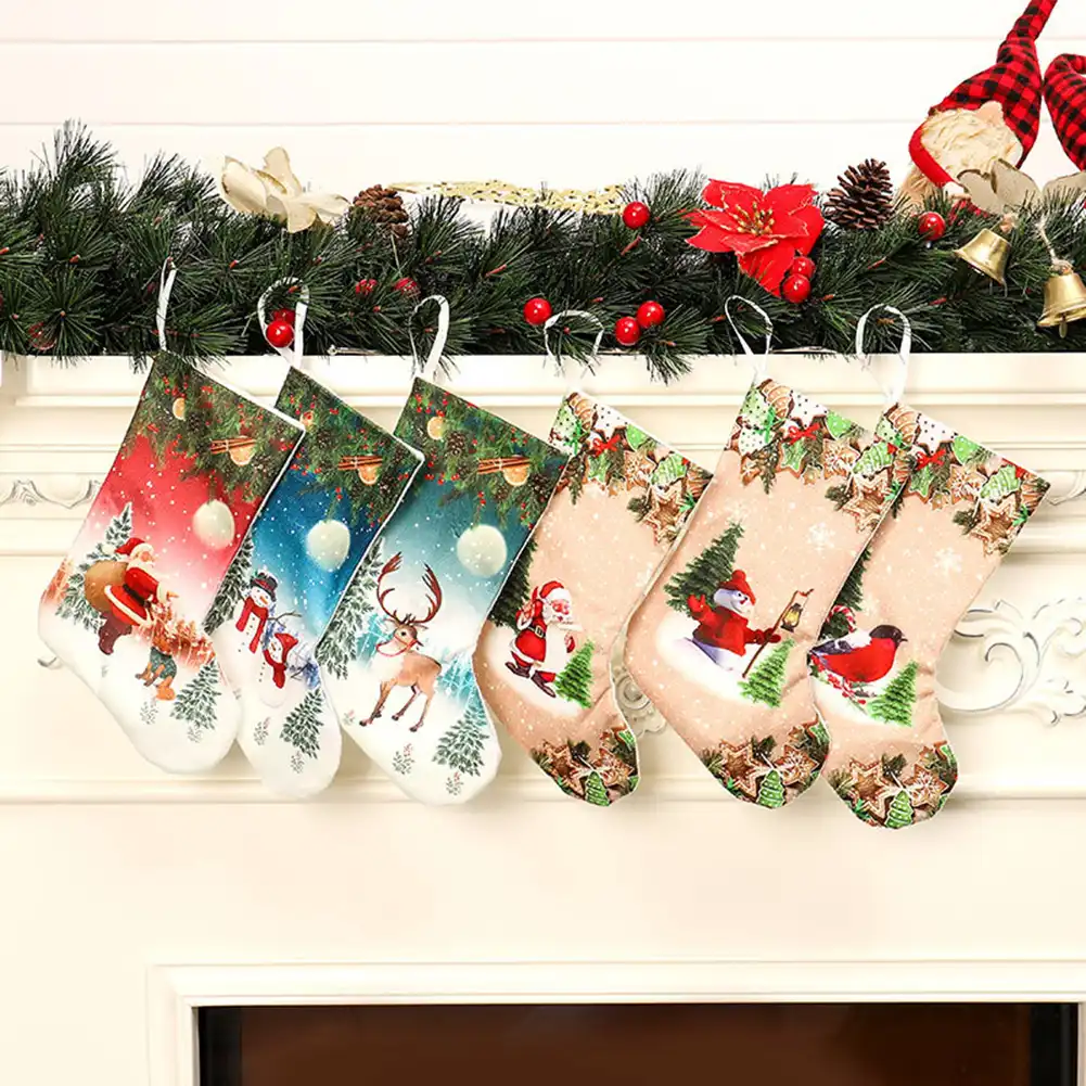 pattern stocking candy bag packaging bags gift holders christmas - 动态图库网