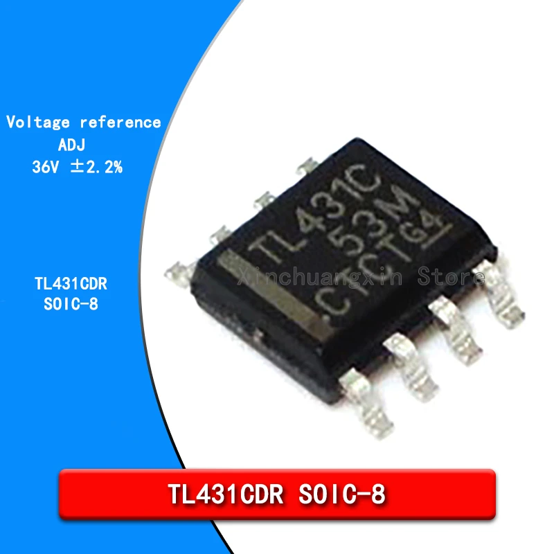 10PCS/LOT Original TL431C TL431CDR SOIC 8 ADJ 2.2% Adjustable precision shunt regulator voltage ...
