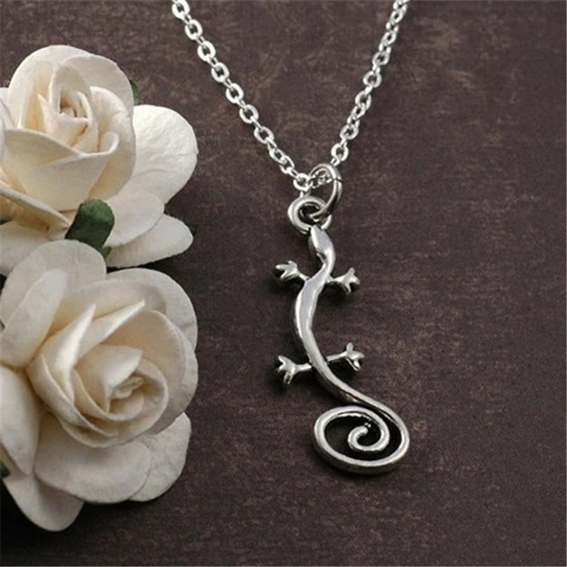 1-Pcs-Gothic-Gecko-Necklace-Lizard-Jewelry-Silver-Color-Gecko-Lizard ...