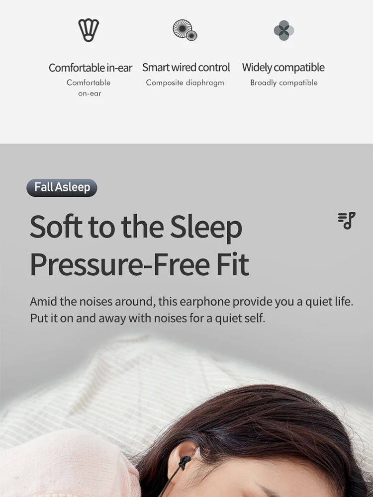 Remax Wired Sleep Earphones (RM-208) - OTC.LK