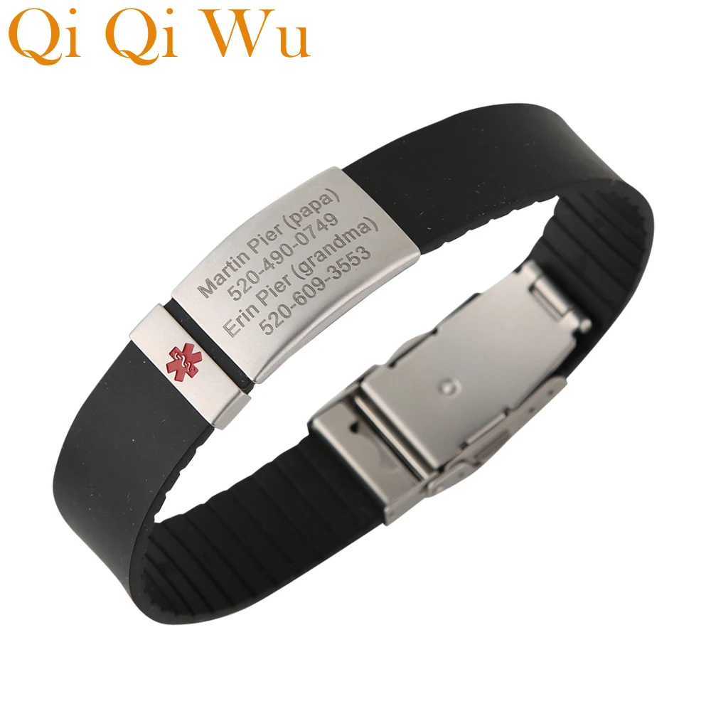 Personalize Gravado Sinal Médico Pulseira Para Crianças Criança Anti ...