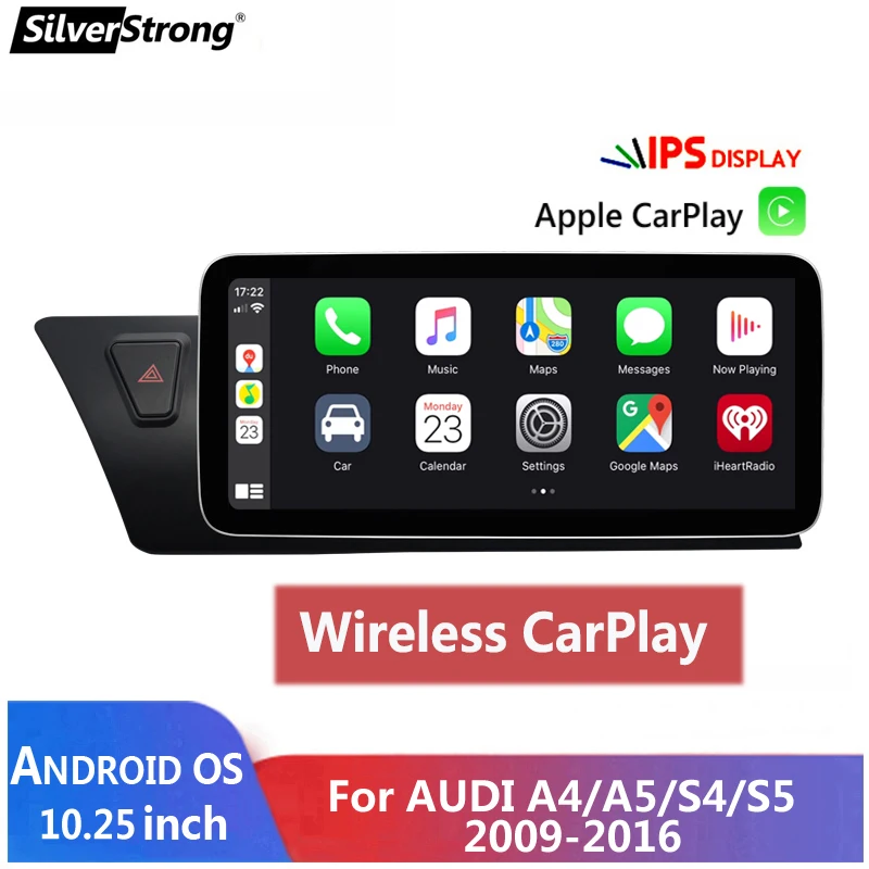 Carplay Android 10.0 10.25'' Car Radio Dvd Gps Navigation For Audi A4 ...