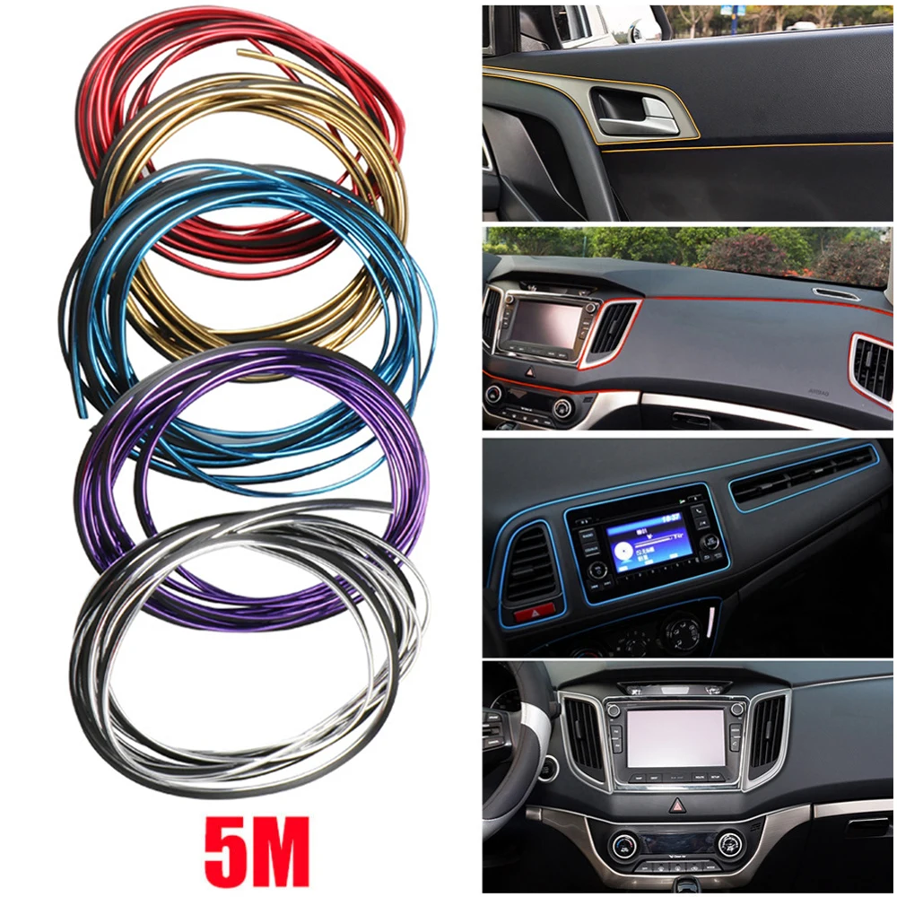 5M Car Styling Universal Car Moulding Decoration Flexible Strips ...