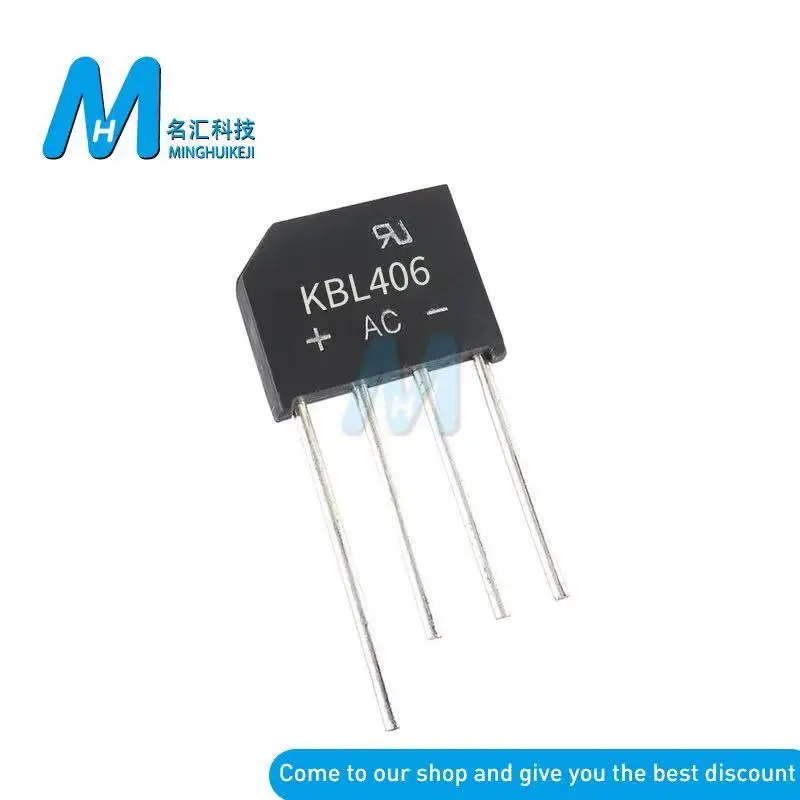 Diodo rectificador de puente KBL406, 4A, 600V, KBL 406, zip 4, nuevo y ...