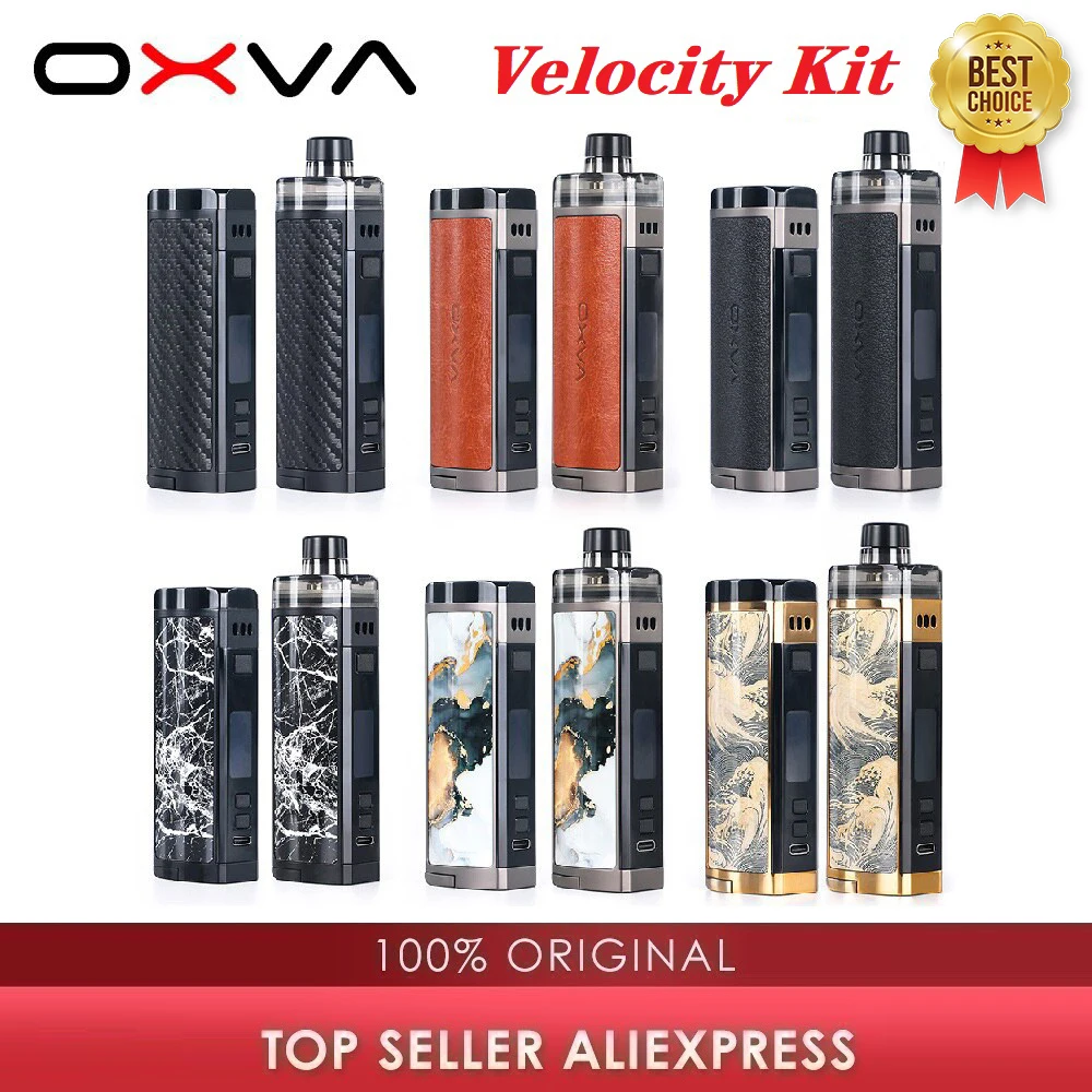 기존 OXVA Velocity Kit 100W Vape Kit rba가 장착 된 Unipro 코일 MTL/RDL Vape ...