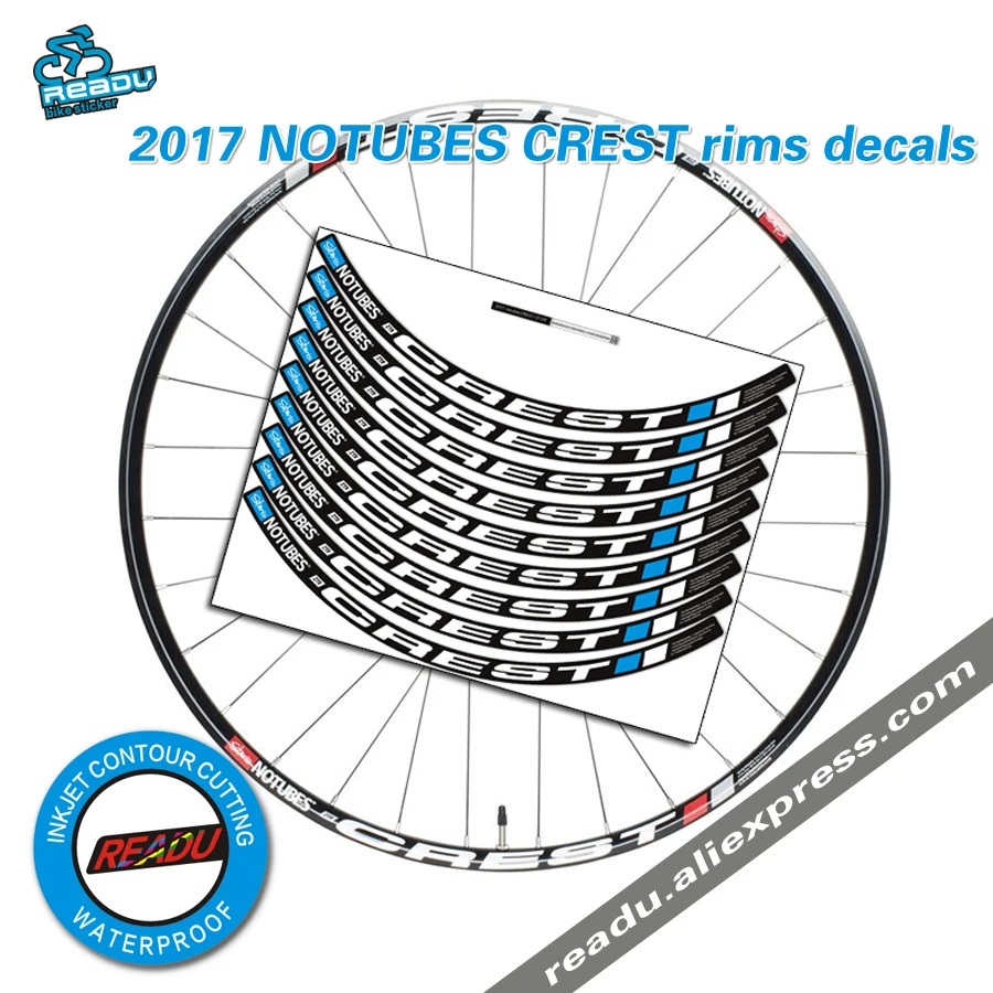 2017-NOTUBES-CREST-mountain-wheel-rim-stickers-MTB-bicycle-rims-decals ...