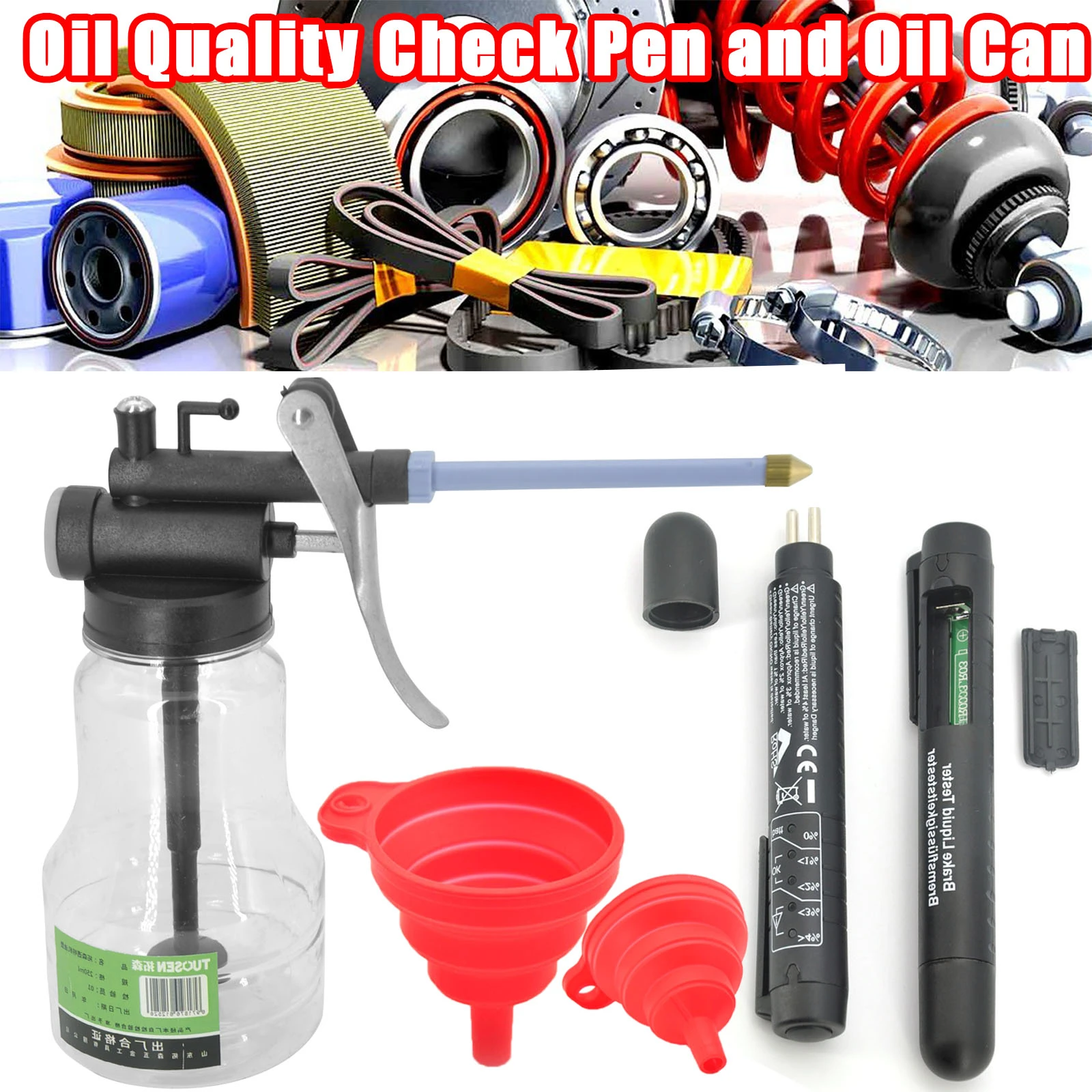 Car Quality Check Pen Oiler for greasing Transparent Oil Can ...