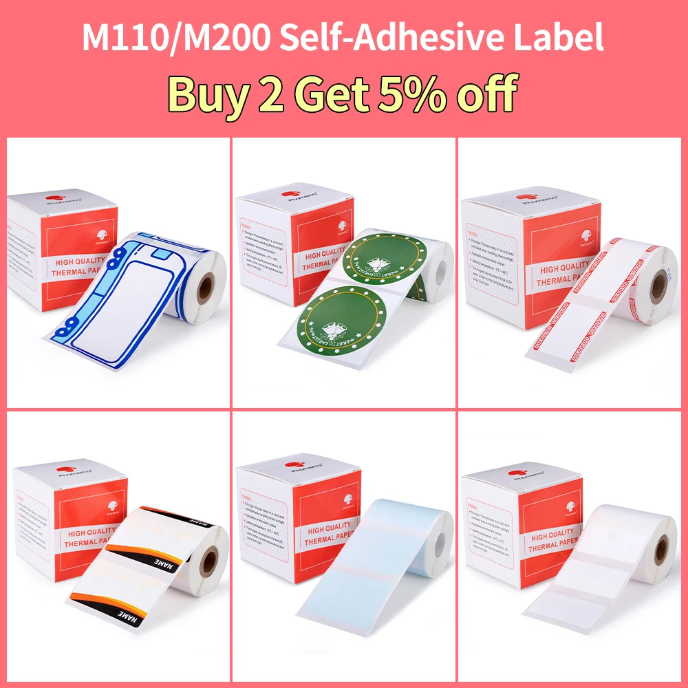Phomemo Thermal Printer Paper | Phomemo M110 Label Sticker | Phomemo ...