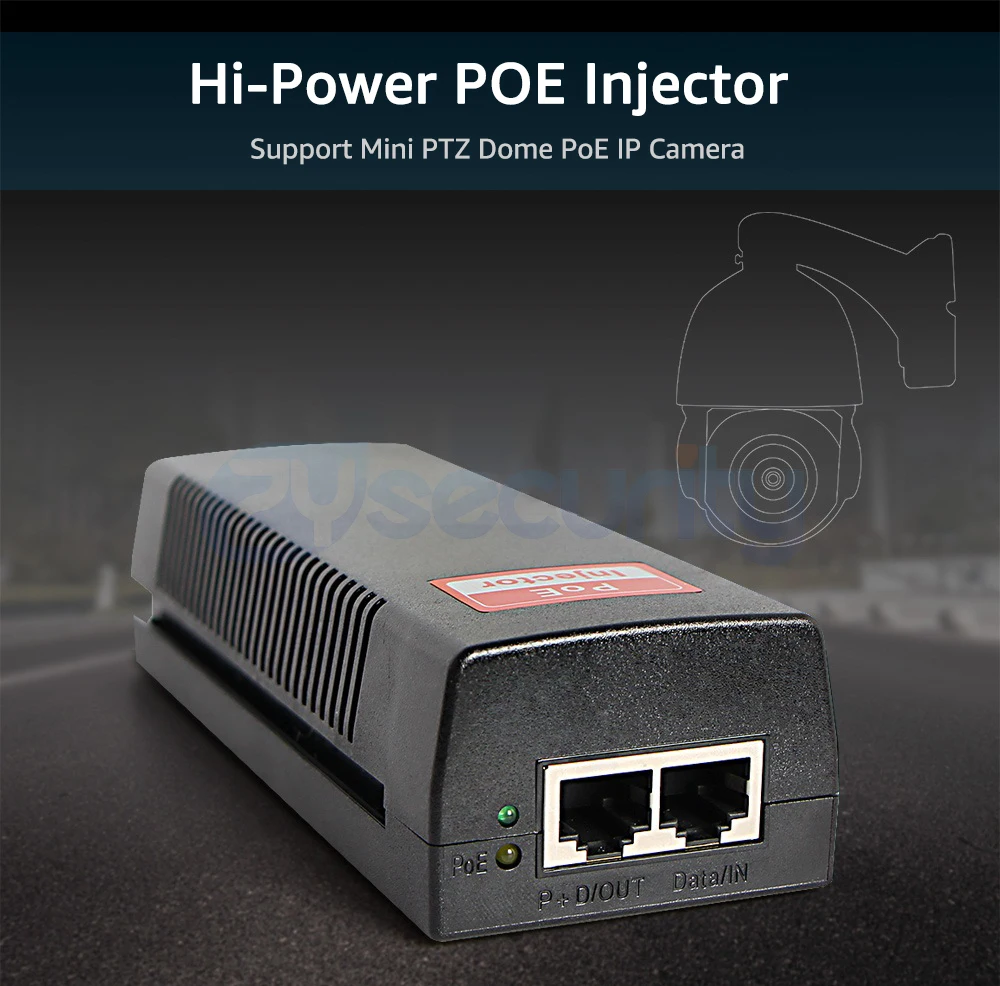 Câble tv - vidéo - son,Injecteur POE haute puissance,1000Mbps,90W ...