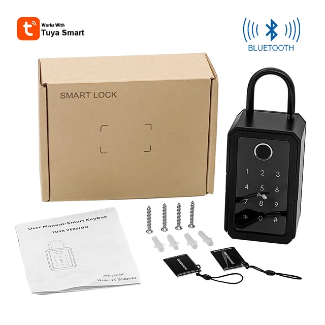 Tuya Smart Key Box Jelszó Ujjlenyomat -Kártya Feloldása Bluetooth4.1 ...