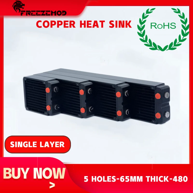 FREEZEMOD TSRP HP45 360 Computer Pc Water Cooler Copper Radiator Double ...