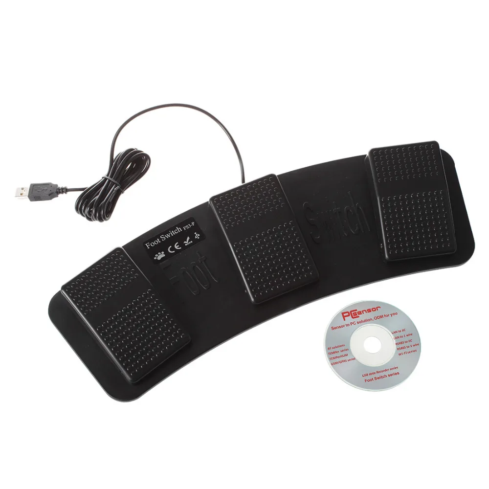 FS3-P-USB-Triple-Foot-Switch-Pedal-Control-Keyboard-Mouse-PC-Game ...