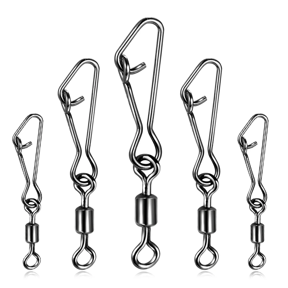 50PCS-Fishing-Connector-Barrel-Swivels-Snap-Rolling-Swivel-Carp ...