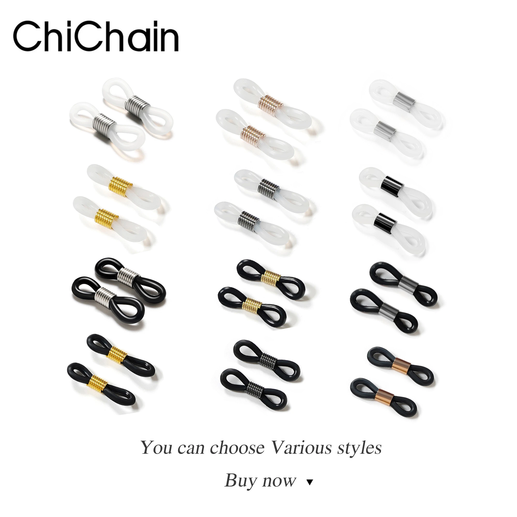 Eyeglasses Retainer Silicone Flexible Ends Rope Sunglasses Cord Holder ...