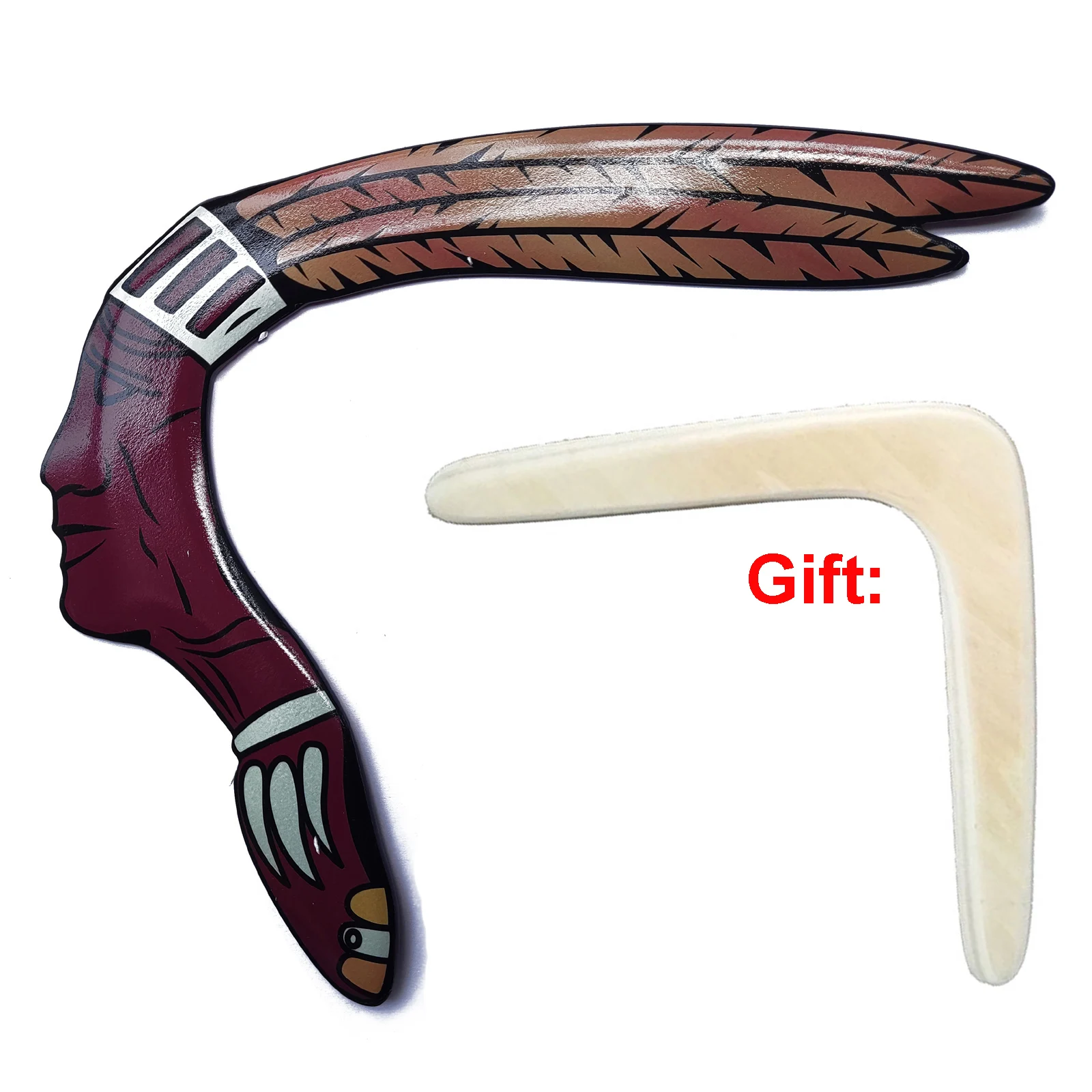 50m Return Handmade Wooden Boomerang Indian Flying Fun Outdoor Game ...