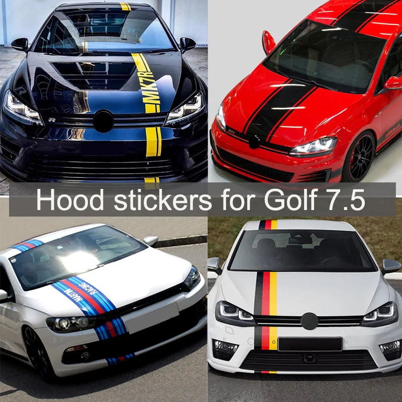 Sport Racing Front Head Bonnet Hood Bumper Roof Rear Stripe Decal Vinyl ...