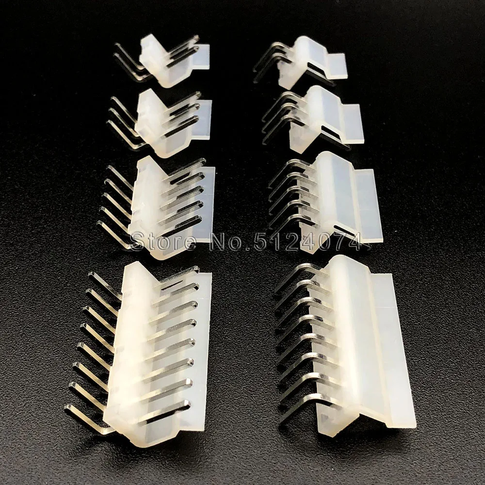 5-30PCS/LOT CH3.96 Connector 90 Degree curved Bending needle Pin 3.96mm Wafer Pin Header 3.96-A ...