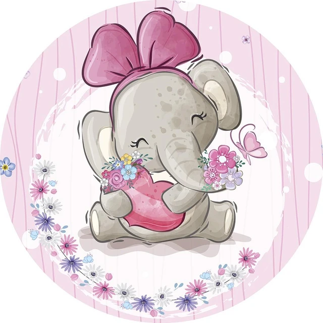 Girl Elephant Baby Shower Clip Art